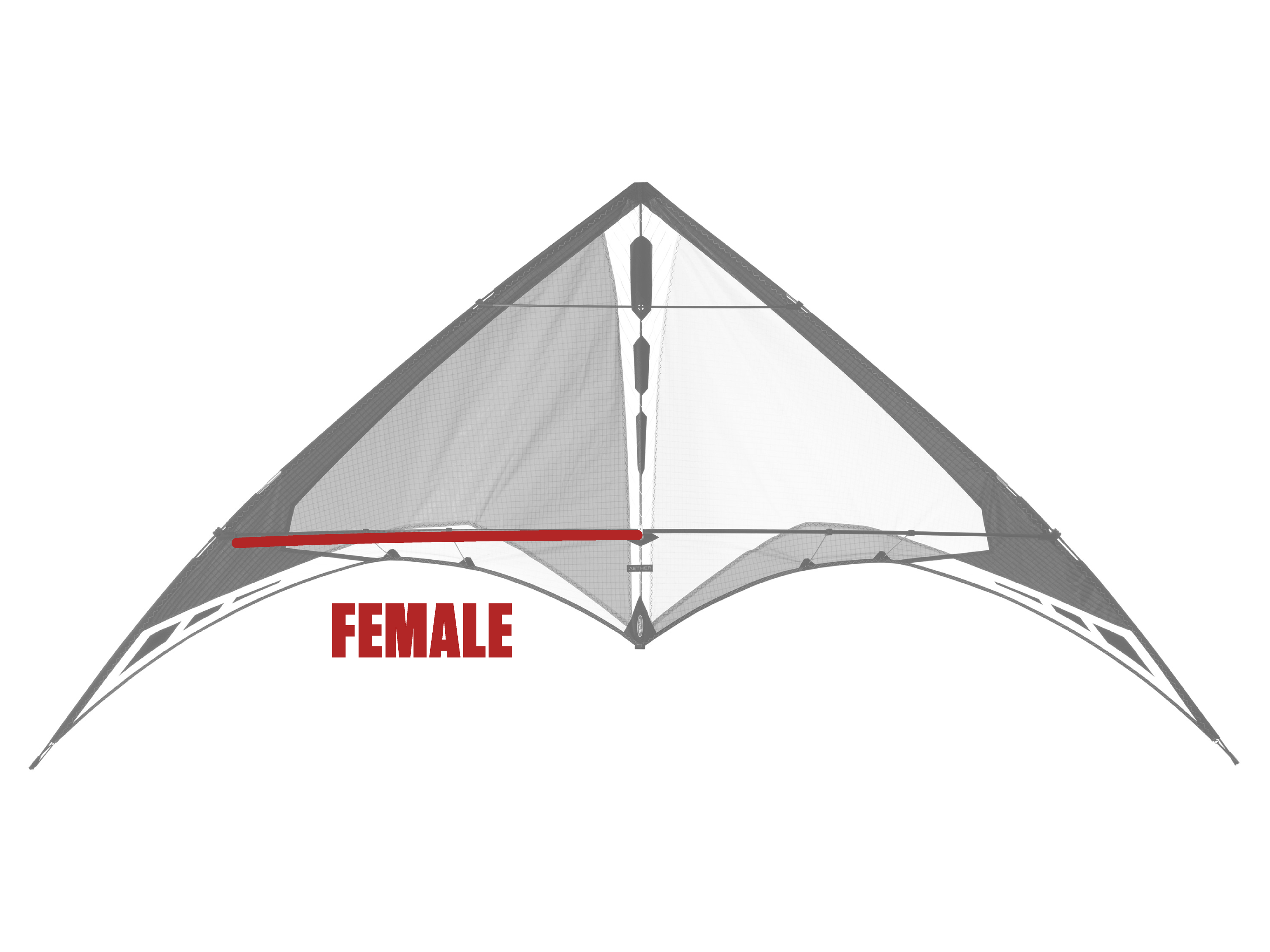 Aether Lower Spreader Female – Prism Kites